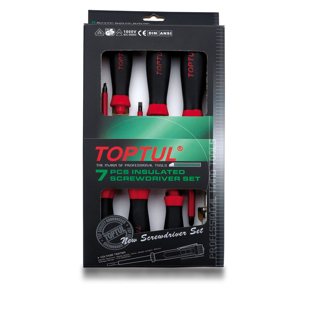 TOPTUL GAAE0704 VDE Insulated Screwdriver Set 7pcs – SA Alltools