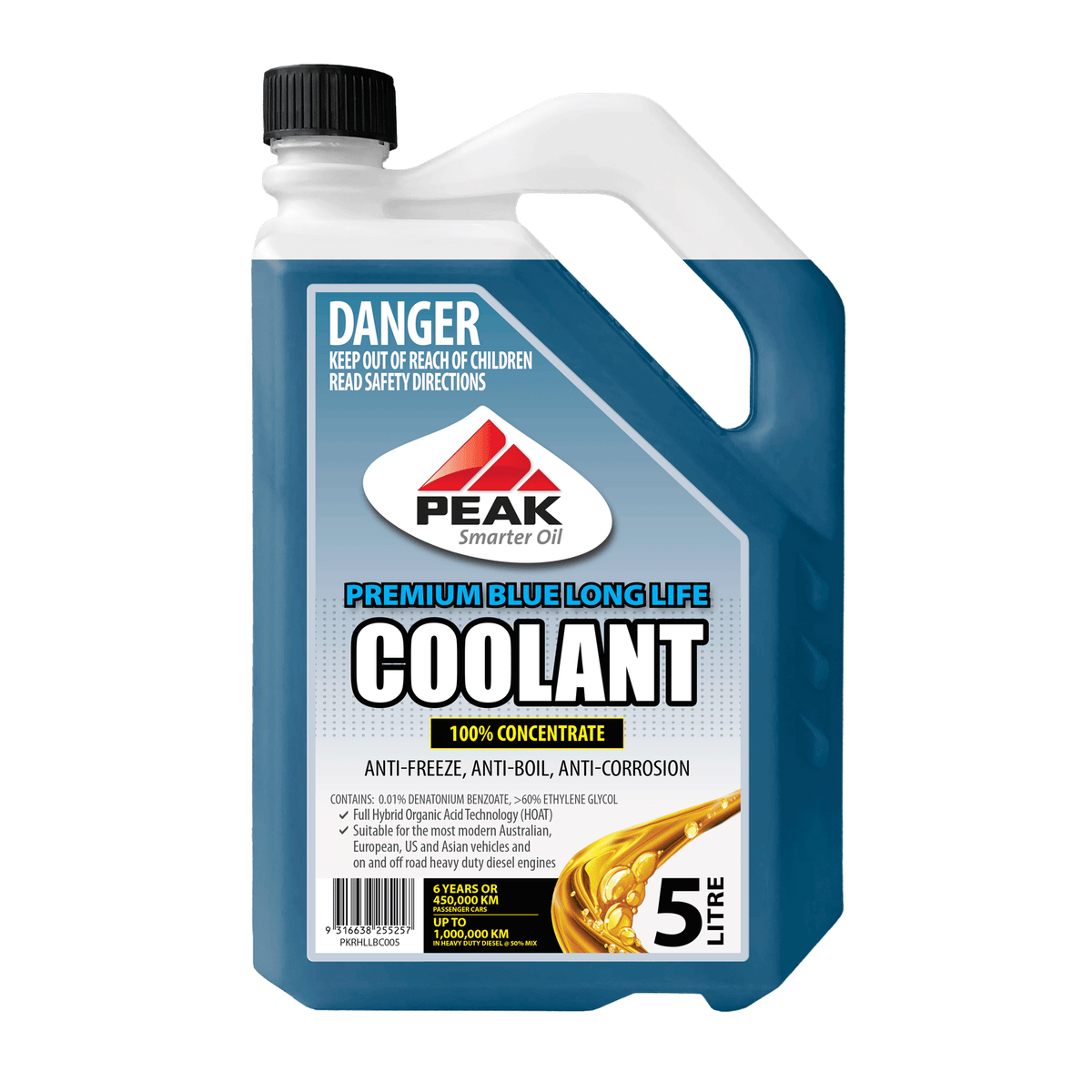 PEAK Blue Long Life Coolant Concentrate 5L PKROLLBC005 – SA Alltools
