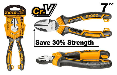 INGCO HHLDCP28180 High Leverage Side Cut Pliers 180mm – SA Alltools