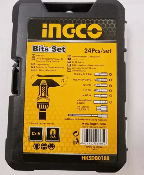 INGCO HKSDB0188 T-Handle Wrench S/Driver Set 18 Pcs – SA Alltools