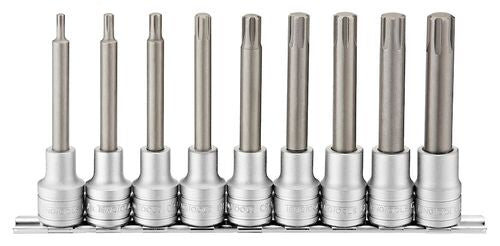 TENG TOOLS M1209TX 1/2" Dr Long TX Bit 9 Piece Socket Clip Rail Set ...