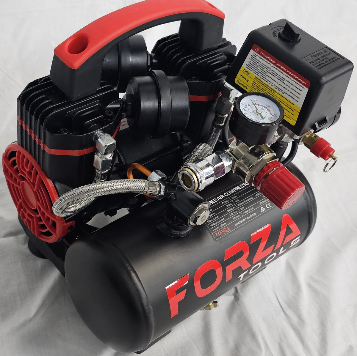 FORZA TOOLS FT9003 Oil Free Professional Air Compressor 3 Litres Compa ...