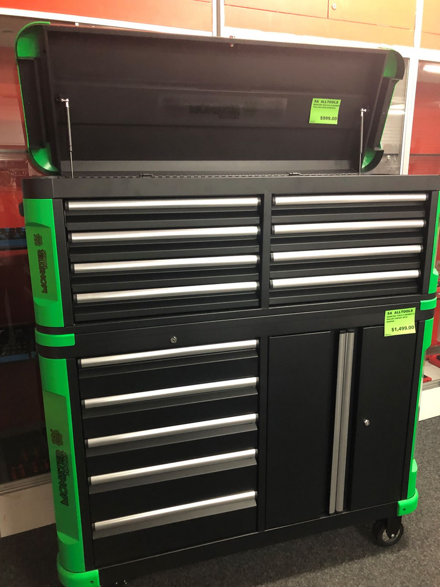 MONSTER TOOLS MCOMBOXL Professional 5 Drawer XL Roller Cabinet and 8 D ...